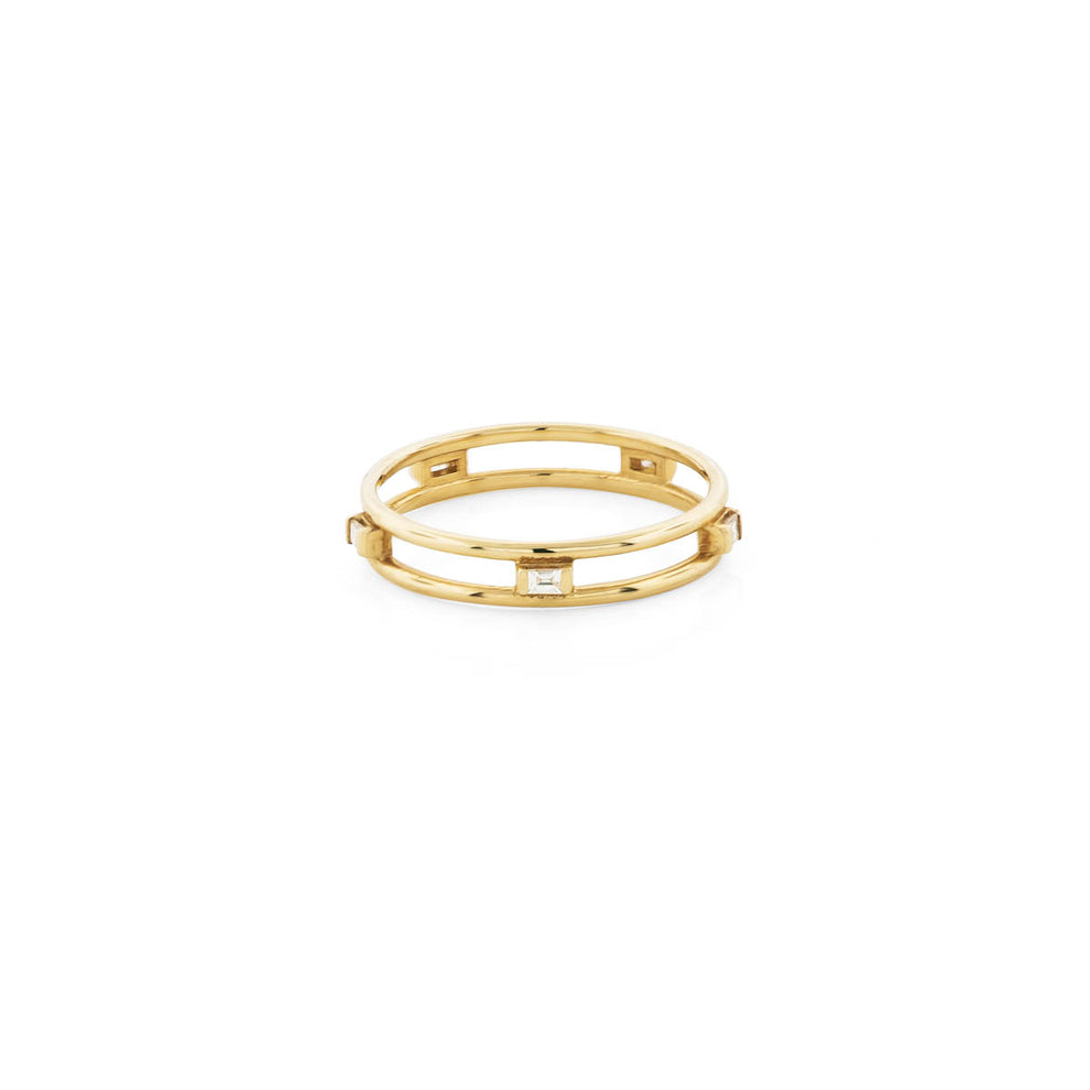 Diamond & Gold Carousel Ring – Phoenix Roze