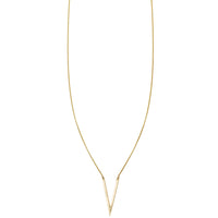 Gold V Shape Outline Necklace – Phoenix Roze