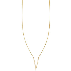 Gold V Shape Outline Necklace – Phoenix Roze